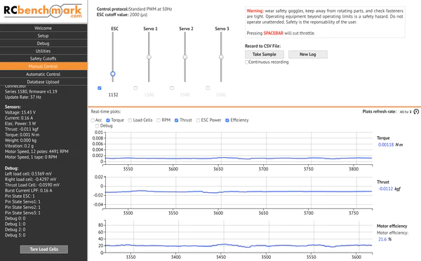 RCbenchmark Software | UAV Data Acquisition - Tyto Robotics